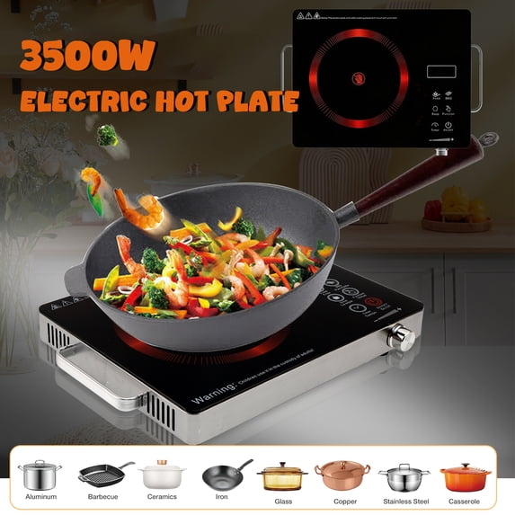 Soapow 3500W Electric Ceramic Stove, Infrared Hot Plate for Cooking ...