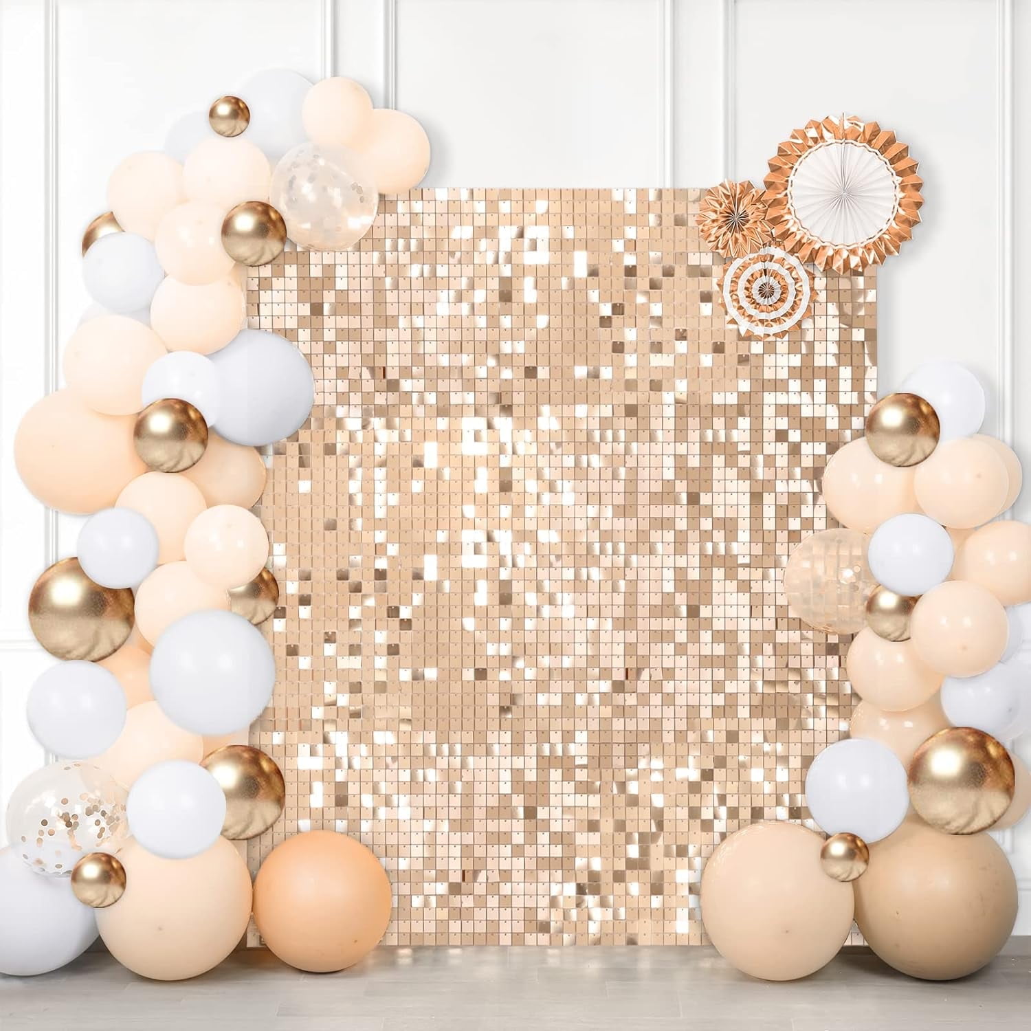 Soar Dream Shimmer Wall Backdrop Party Panels 12-Pack Square Sequin ...