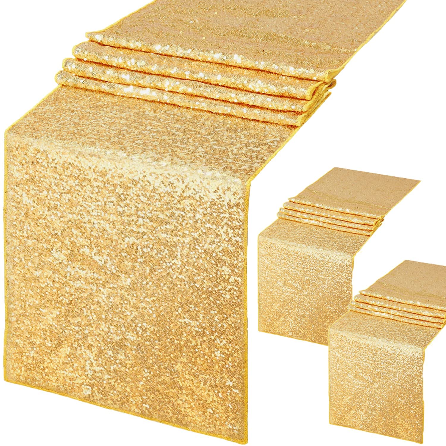 BalsaCircle 12" x 108" Satin Table Top Runner Wedding Linens Black ...