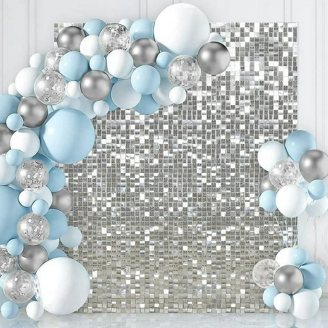 SoarDream Shimmer Wall Backdrop Sliver Sequin Decorations Panels for ...