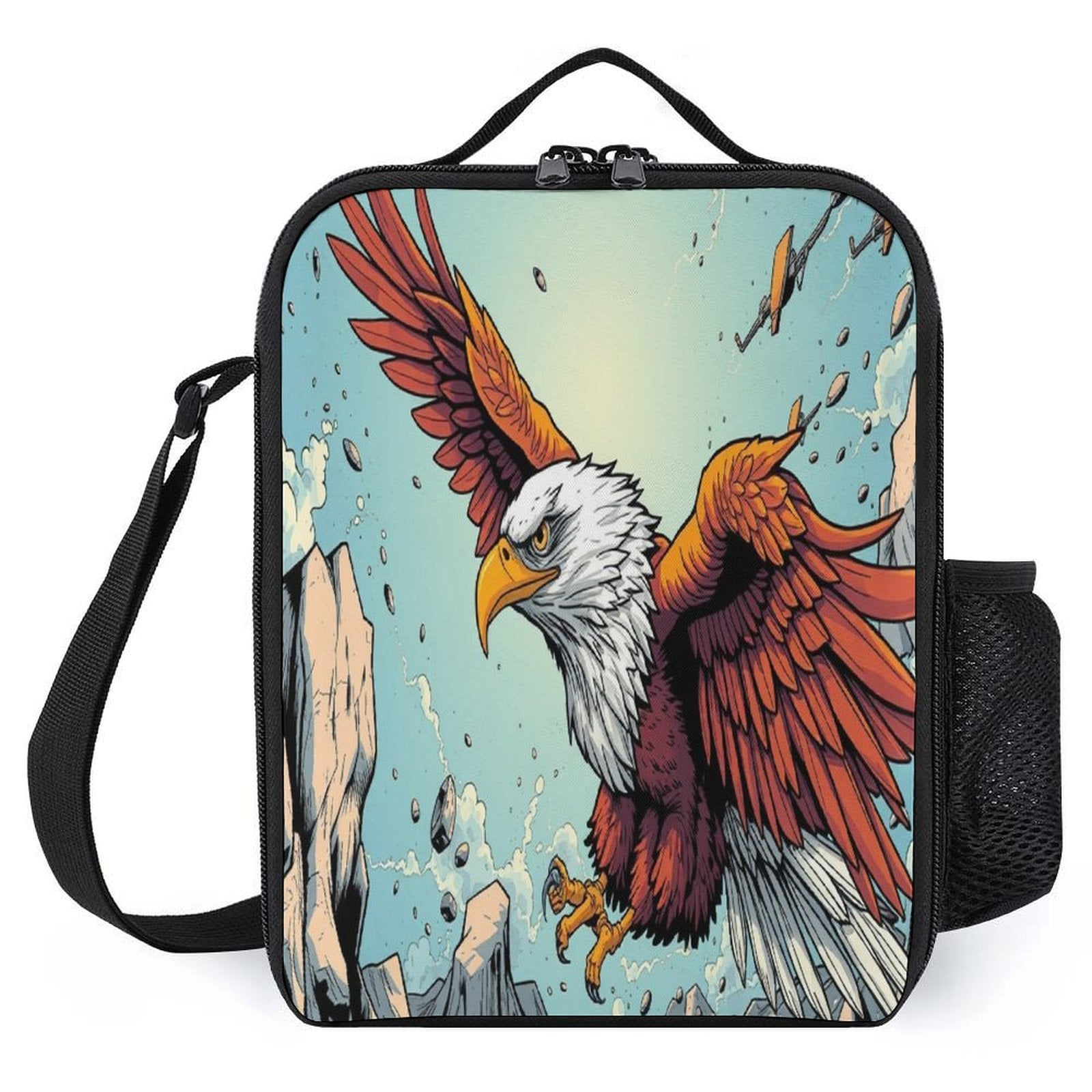Soaring American Eagle Lunch Bag Cooler Warm Insulated Lunch Box School ...