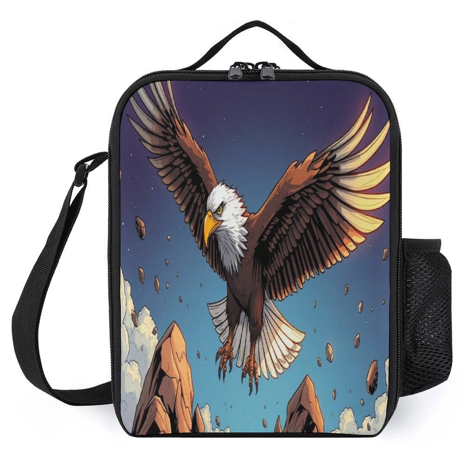 Soaring American Eagle Lunch Bags Cooler Bag Reusable Lunch Container ...
