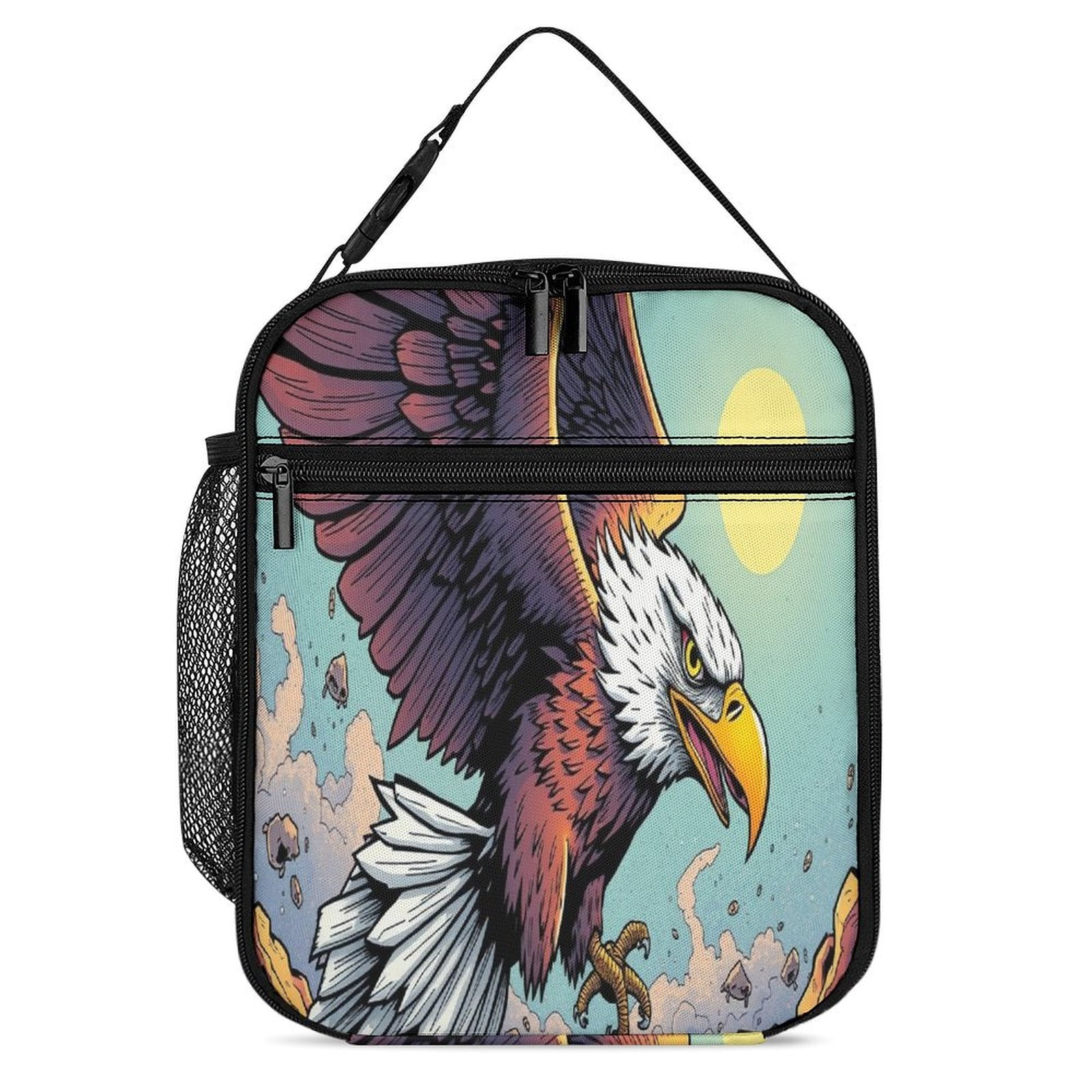 Soaring American Eagle Lunch Box for Women Portable Lunch Bag Reusable ...
