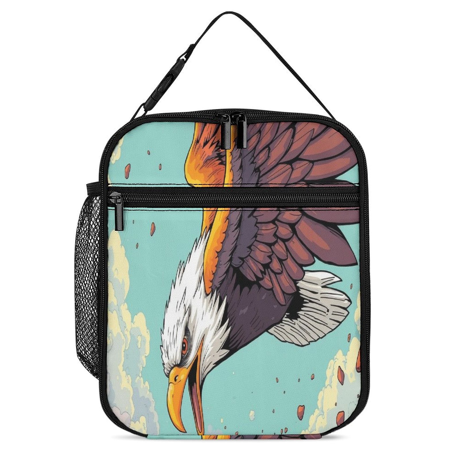 Soaring Bald Eagle Lunch Bag For Men Women Reusable Lunch Box Insulated ...