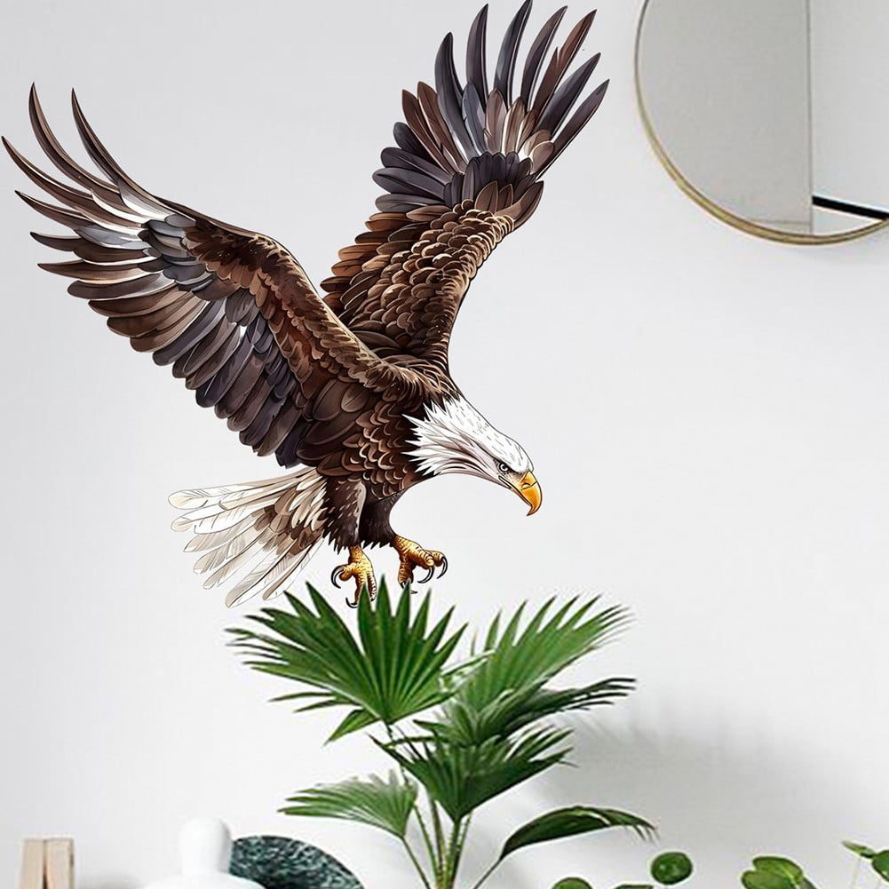 Soaring Eagle Wall Stickers For Living Room Sofa Background Decor Mural ...