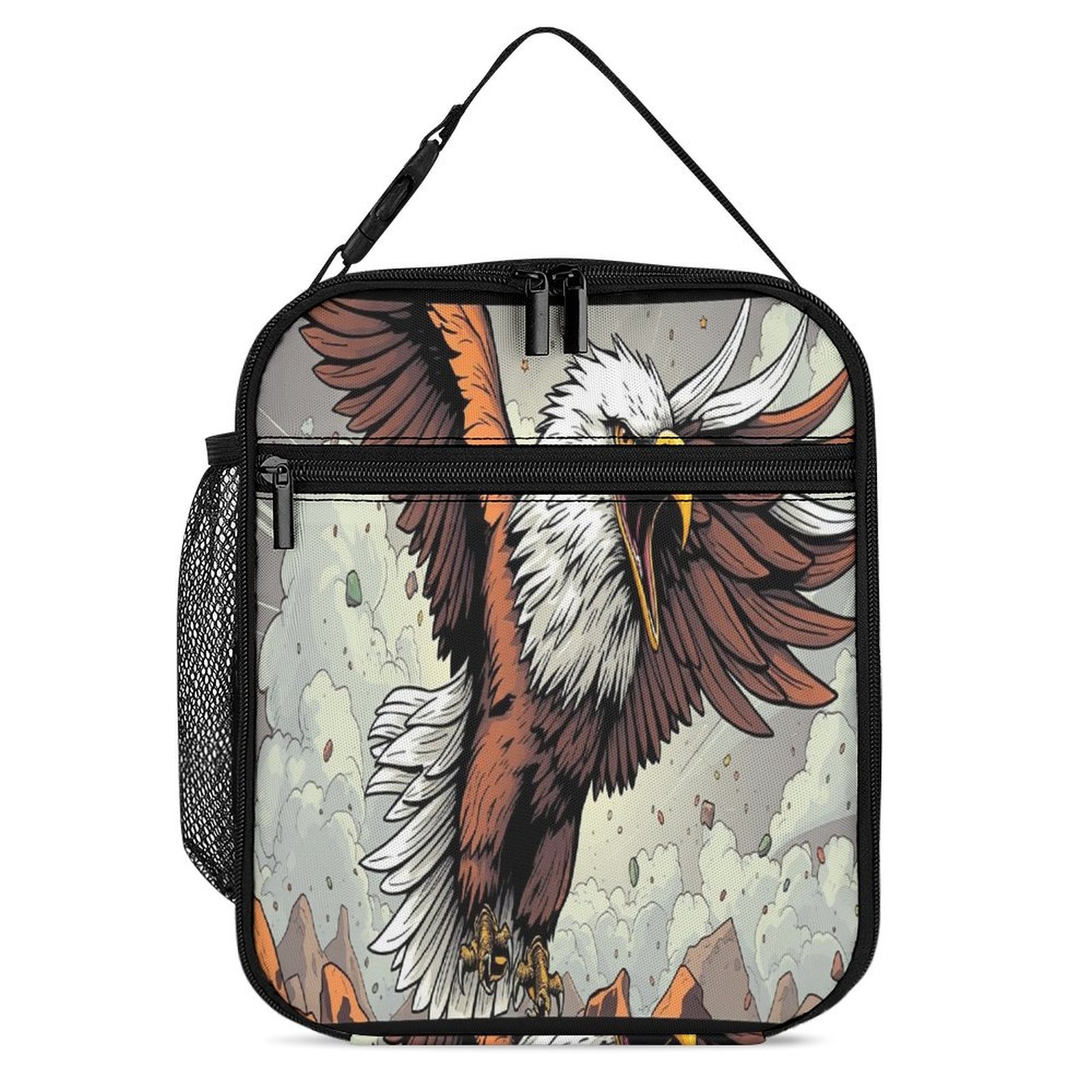 Soaring Majestic Eagle Lunch Bag Insulated Portable Lunch Box Tote Bags ...