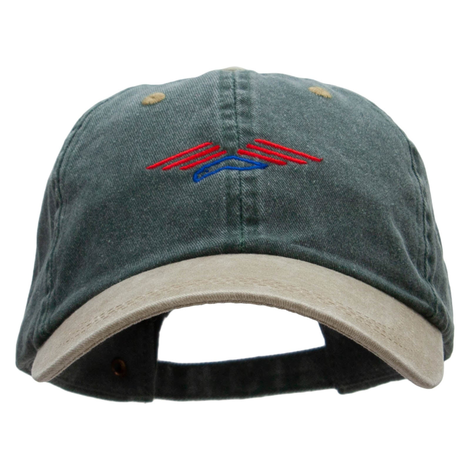 Soaring Patriotic Eagle Embroidered Pigment Dyed Wash Caps - Spruce ...