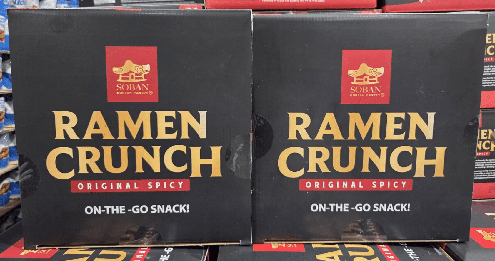 Soban Korean Pantry Ramen Crunch Original Spicy Medium Hot Snack 20 ...