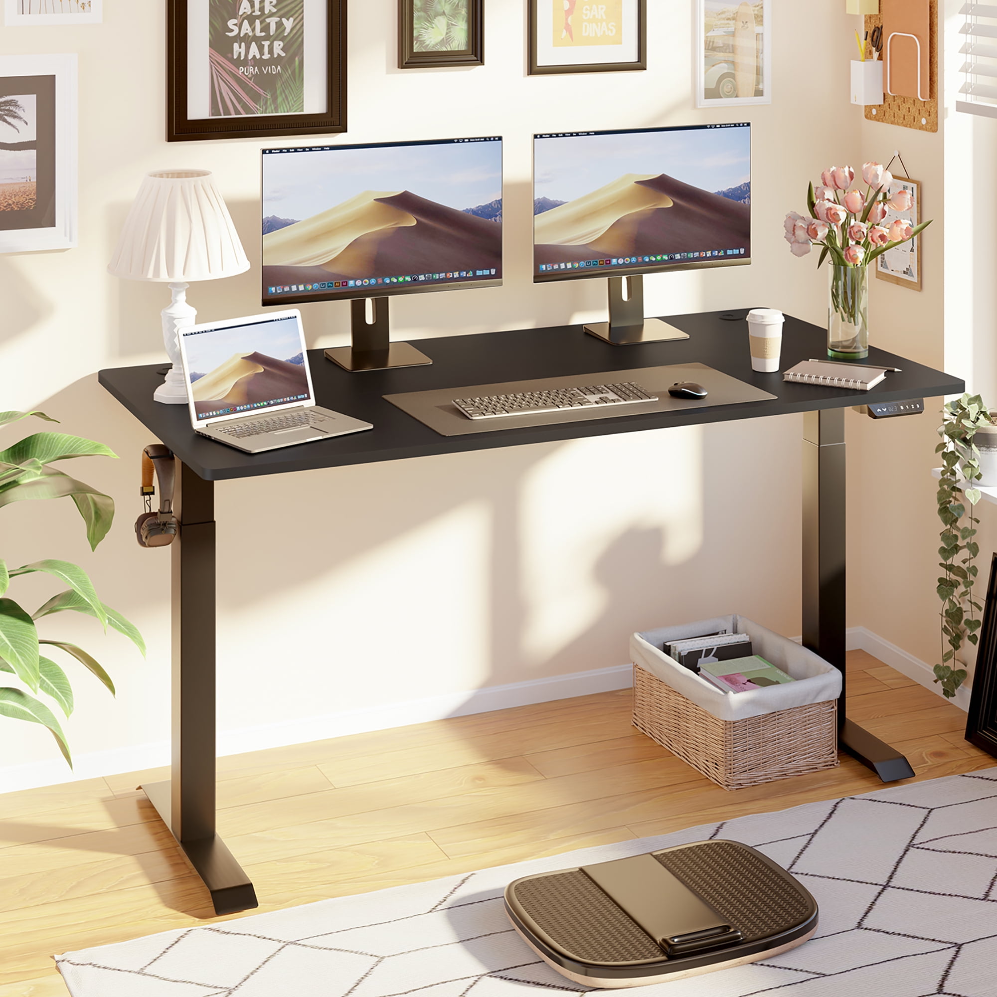 Sobaniilo 63'' x 24'' Electric Height Adjustable Standing Desk, Sit ...