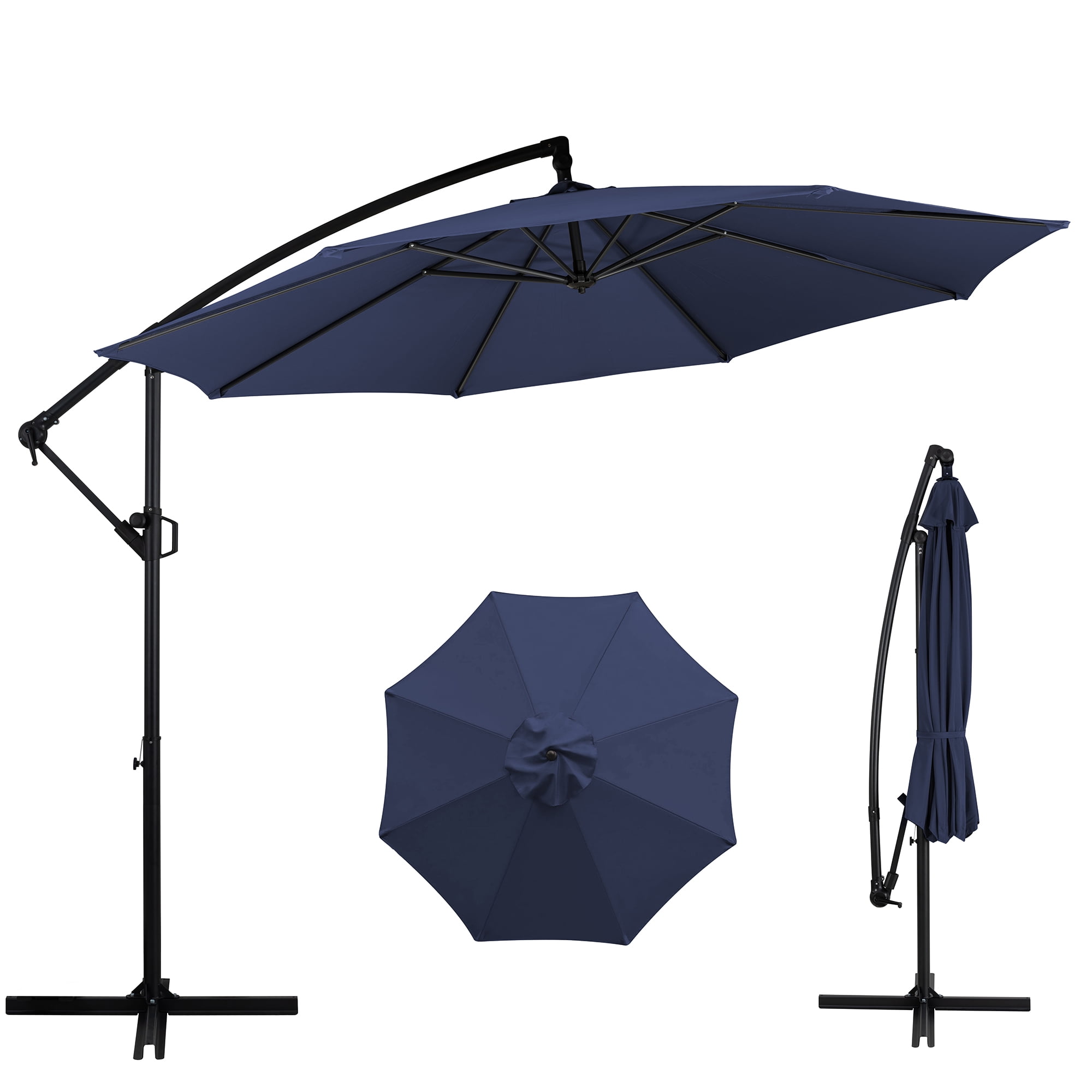 Sobaniilo Patio Offset Umbrella, Easy Tilt, Crank, UV & Waterproof ...