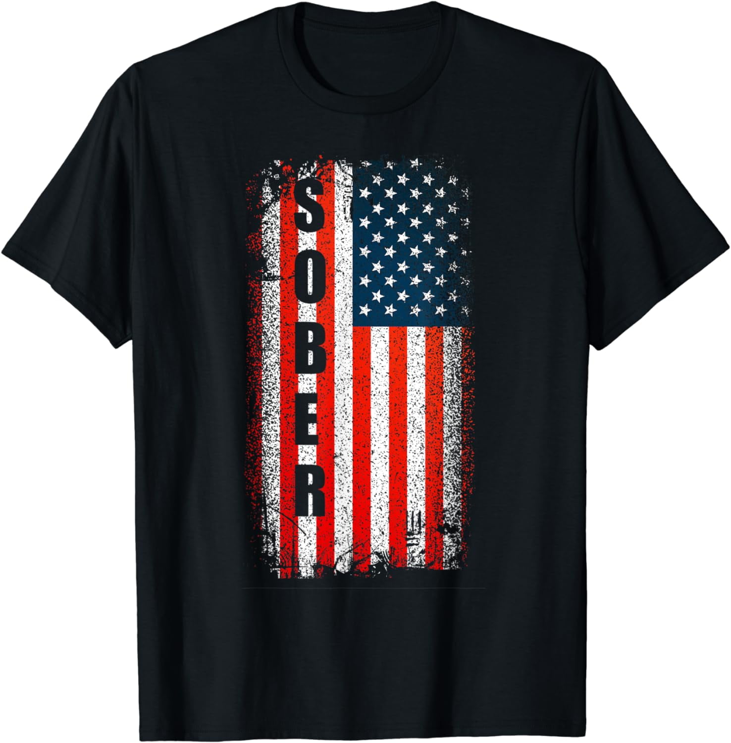 Sober Anniversary Sober American Flag AA T NA Tee One Year Cotton T ...
