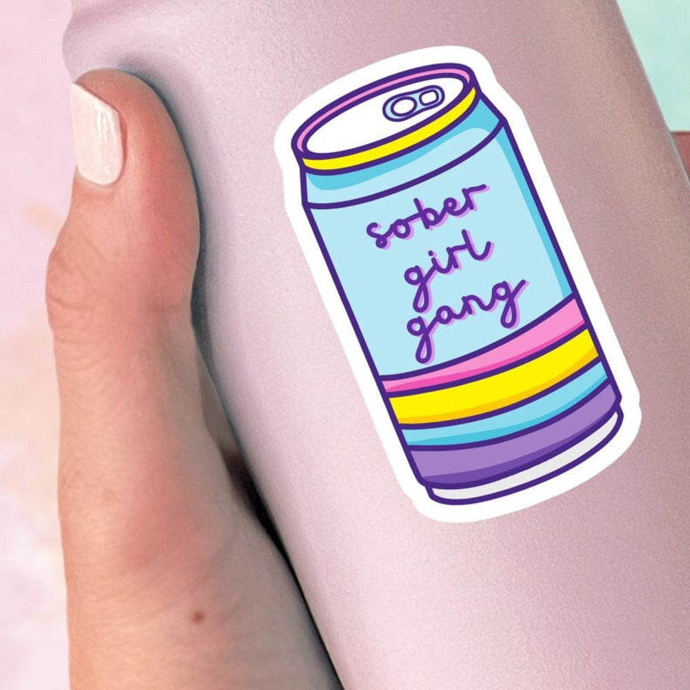 Sober Girl Gang Sticker, Recovery Sticker, Sober, La Croix Or Die ...