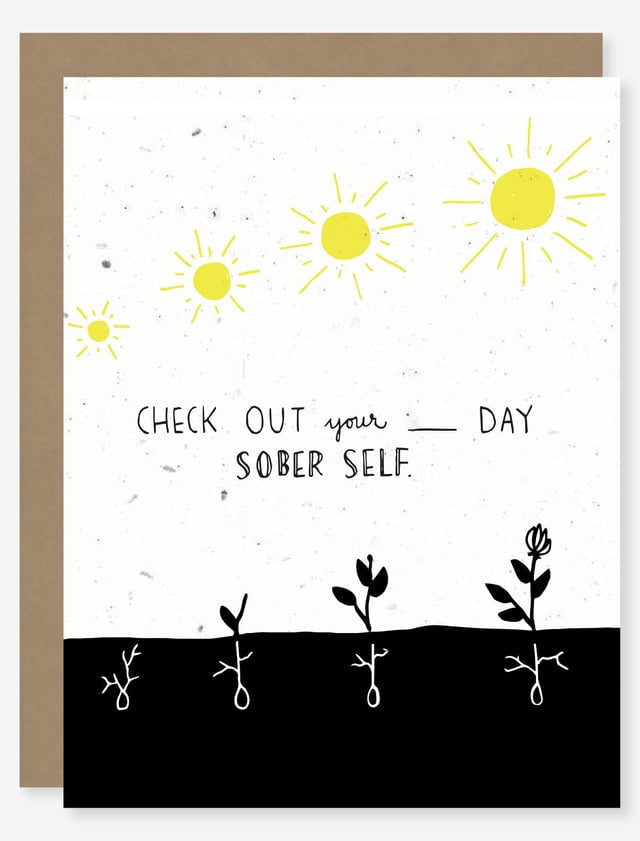 Sober Milestone Card – “Check Out Your ___ Day Sober Self ...