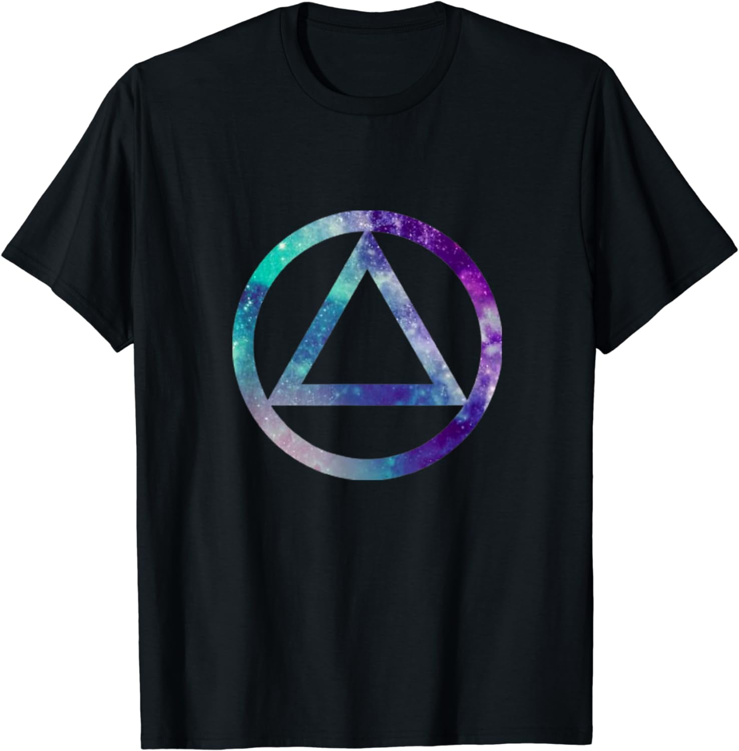 Sober Recovery Alcoholic AA Logo Symbol Watercolor Galaxy T-Shirt ...