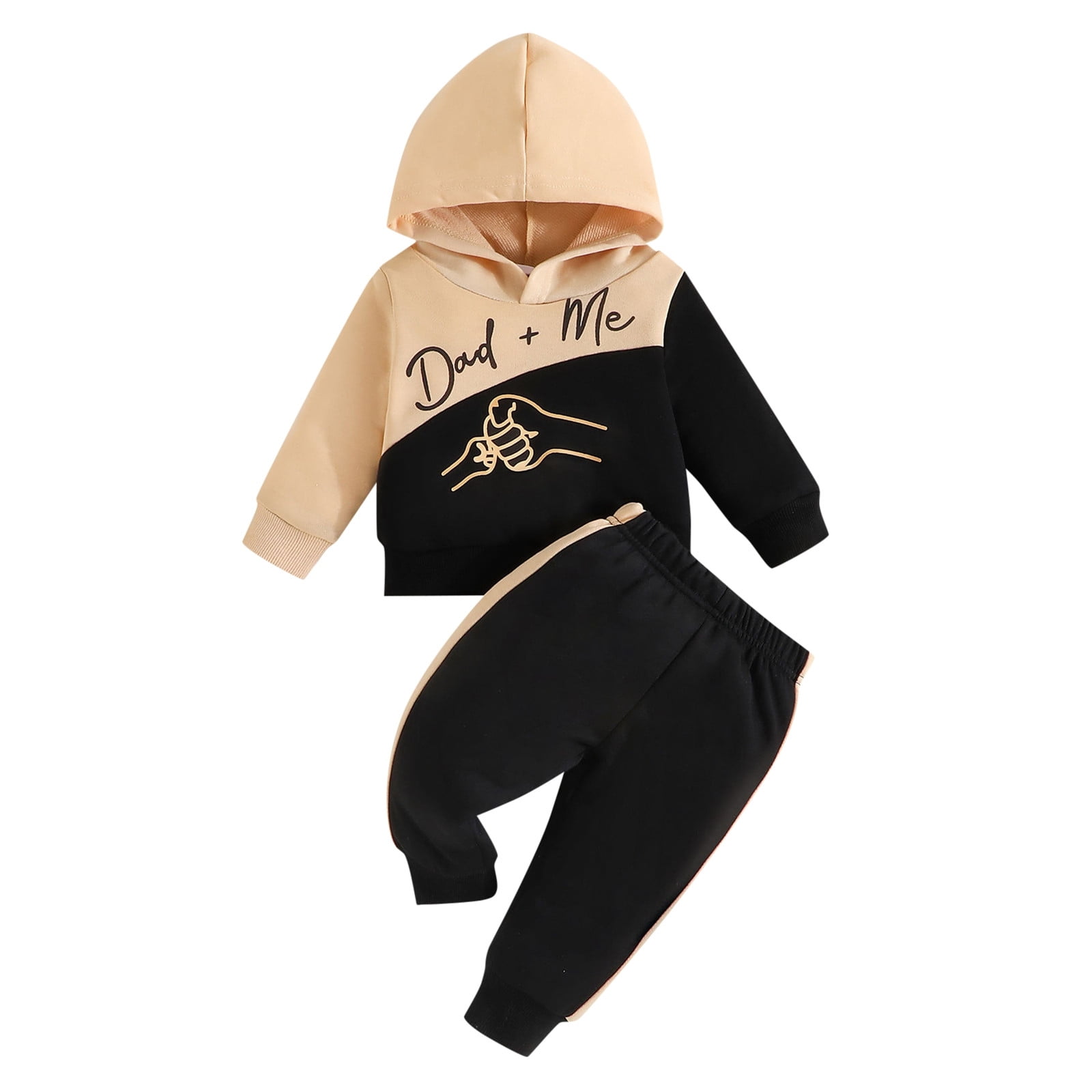 Sobgg25 Toddler Baby Boy Clothes Long Sleeve Letter Printed Hoodie Tops ...