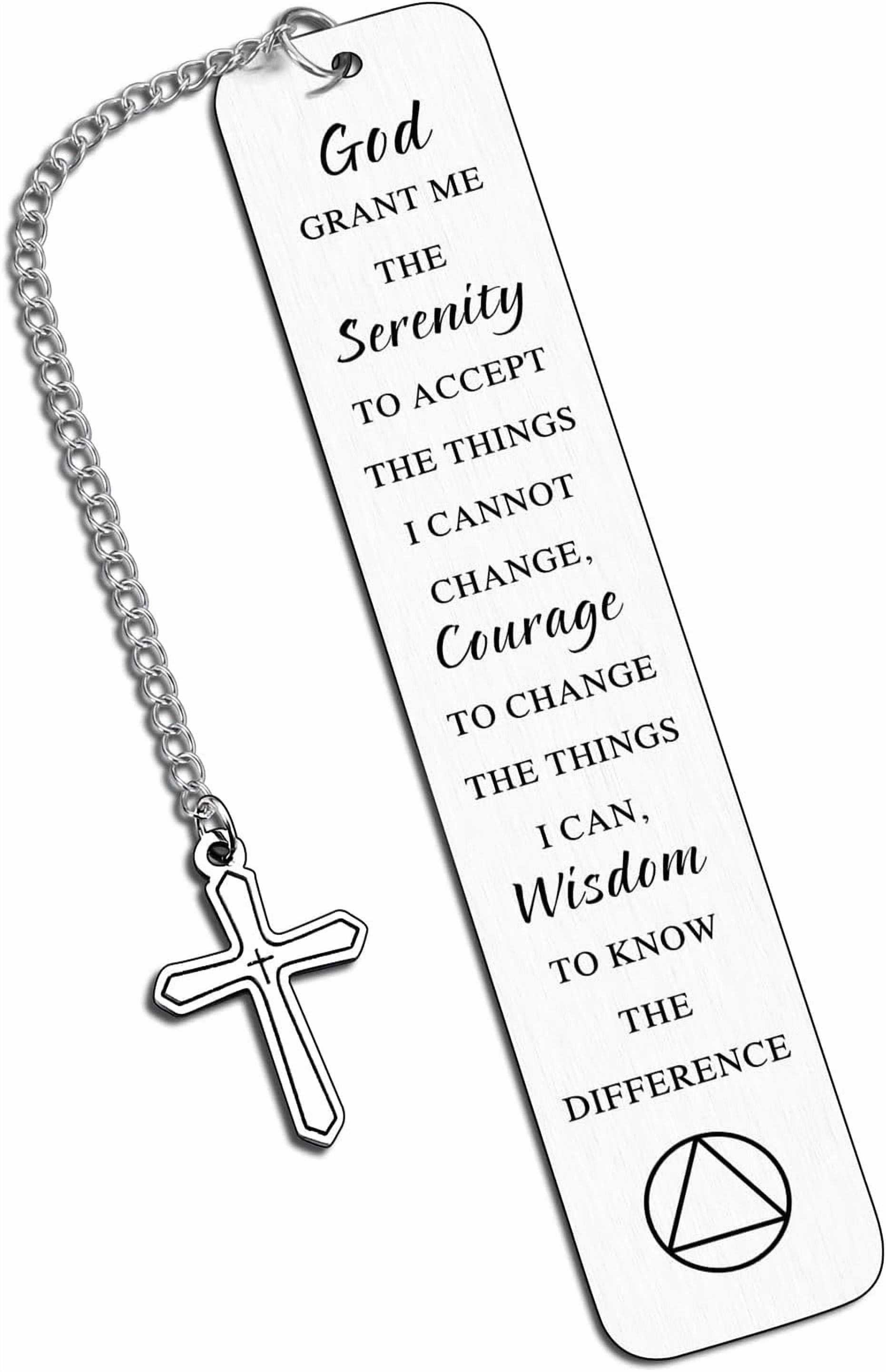 Sobriety Gifts for Men Women Serenity Prayer Bookmark Religious Gifts ...