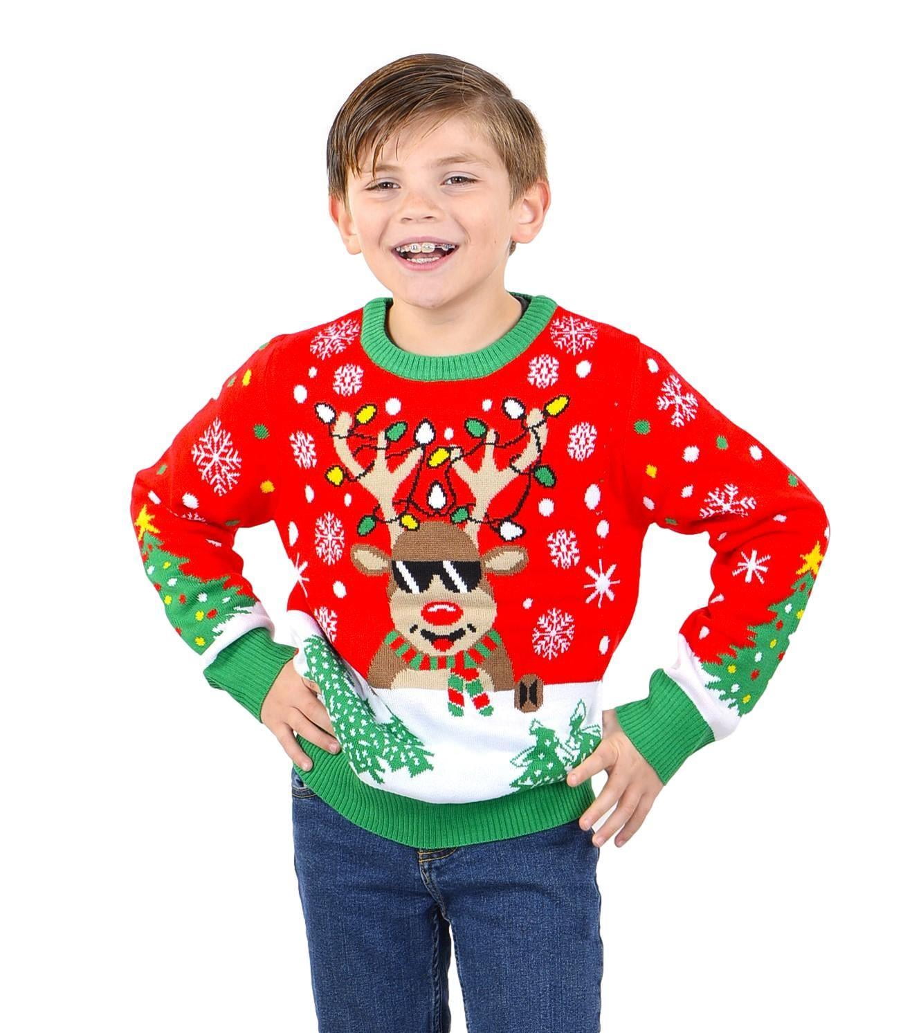 Socal Look Kids Christmas Sweater, Children's Acrylic Holiday Pullover ...
