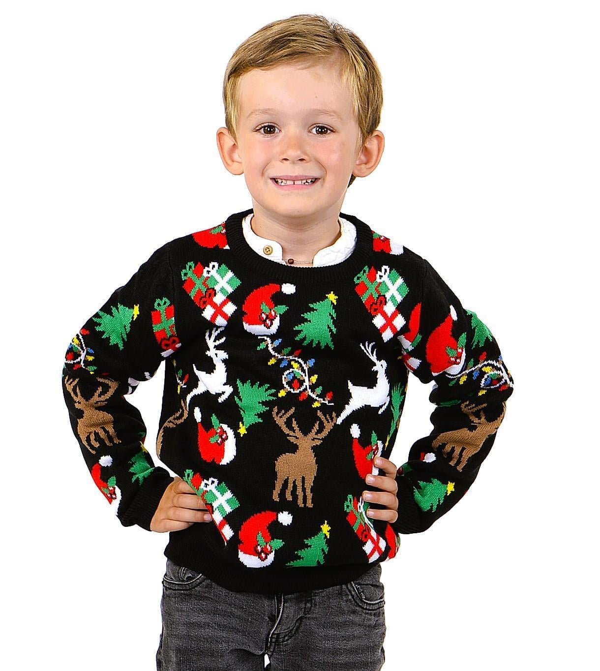 Socal Look Kids Christmas Sweater, Children's Acrylic Holiday Pullover ...