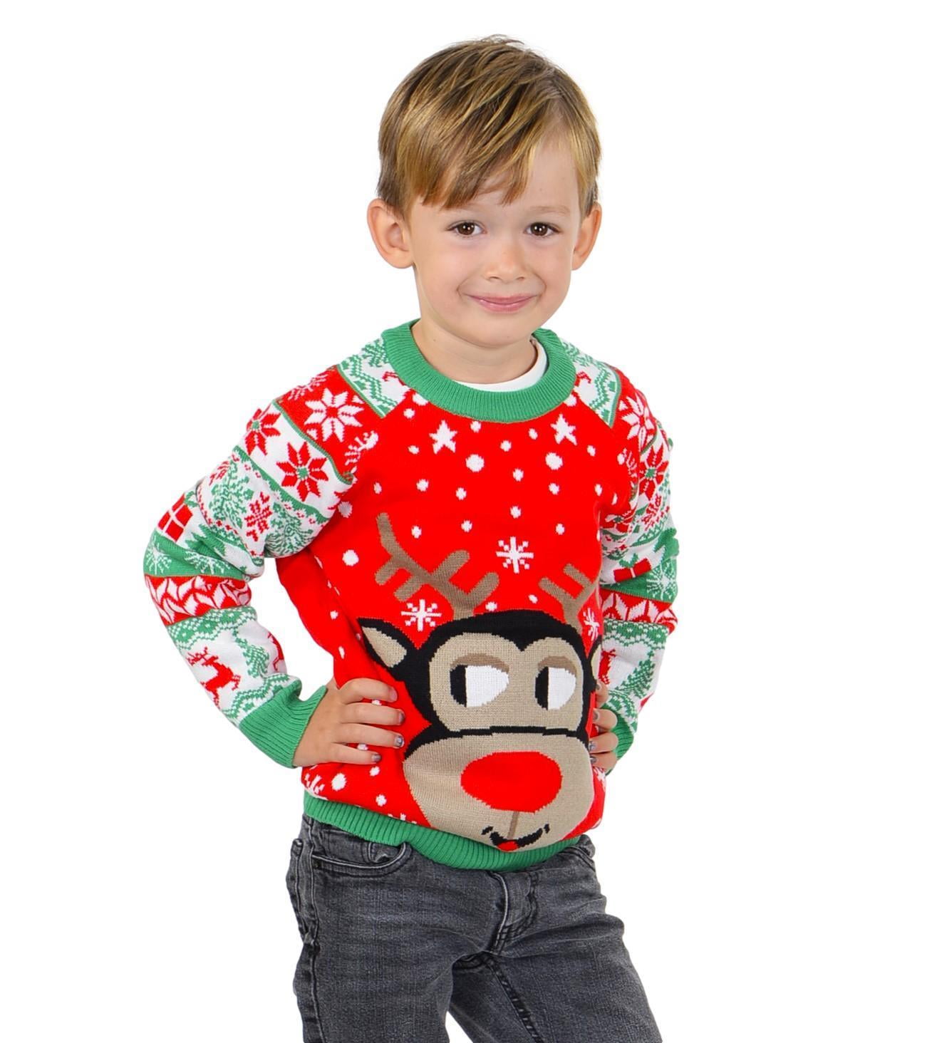 Socal Look Kids Christmas Sweater, Children's Acrylic Holiday Pullover ...