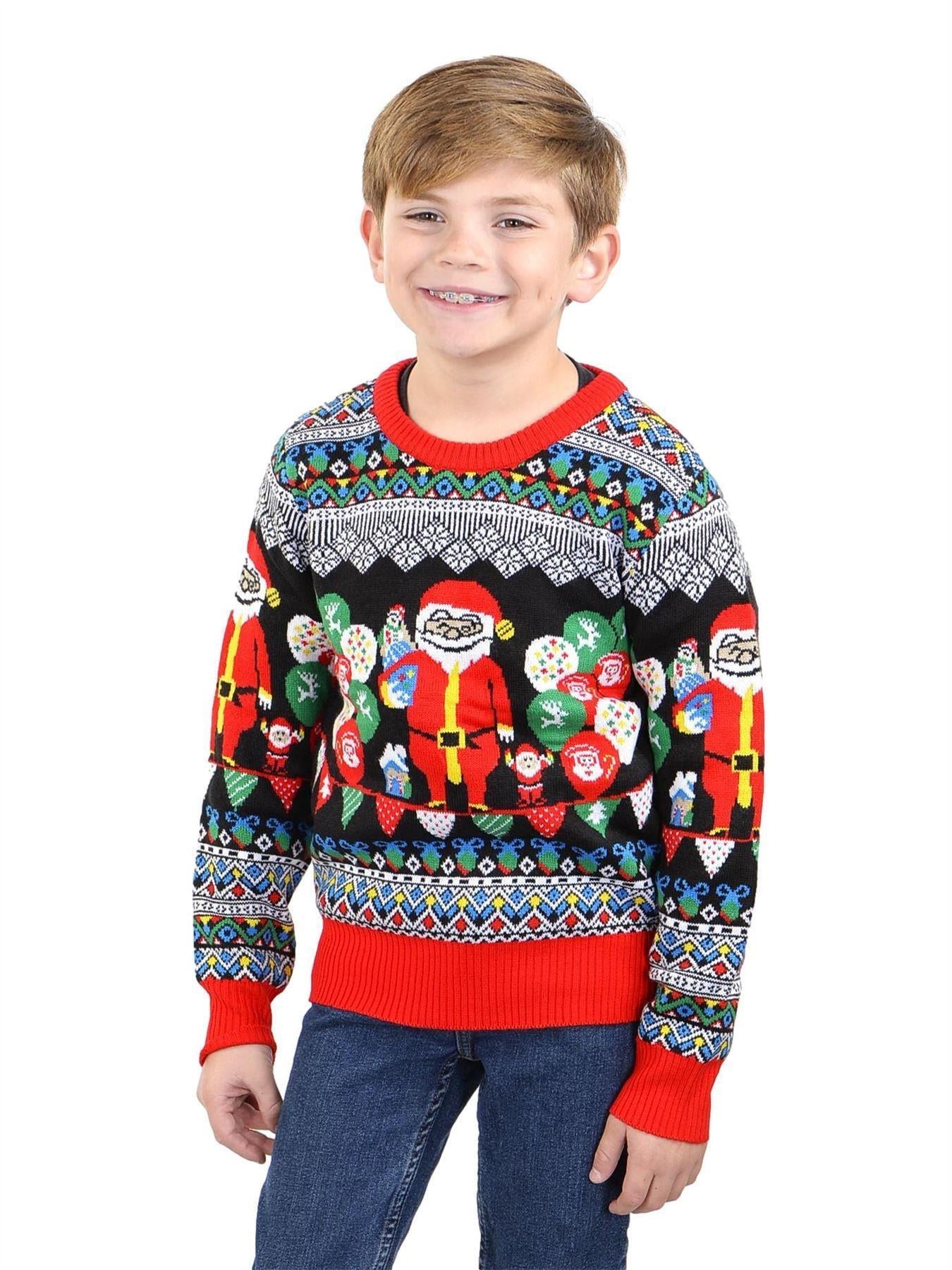 Socal Look Kids Christmas Sweater, Children's Acrylic Holiday Pullover ...