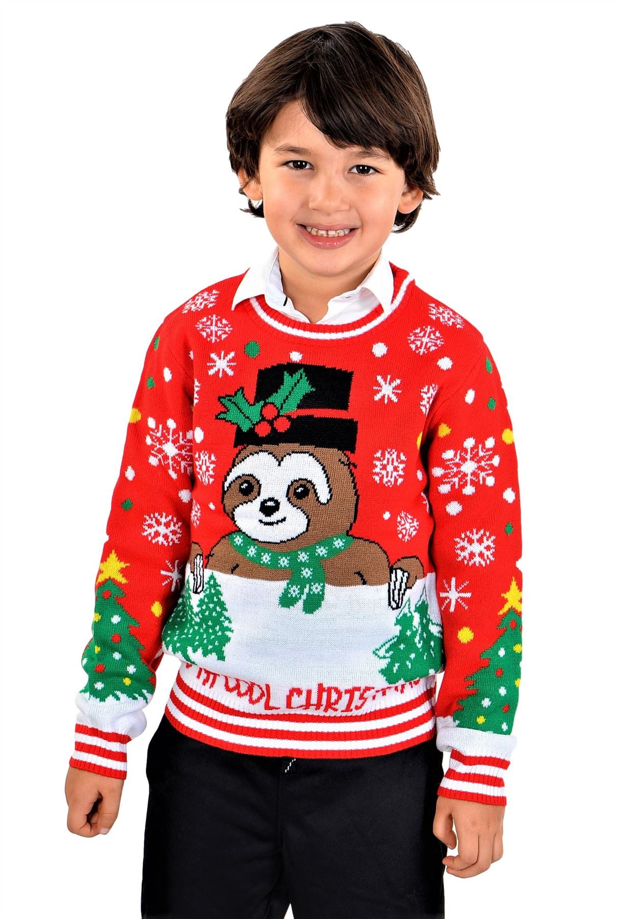 Socal Look Kids Christmas Sweater, Children's Acrylic Holiday Pullover ...