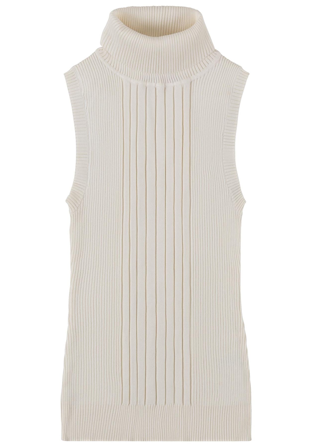 Socal Look Women's Sleeveless Turtleneck Sweater Top in Stretchable ...
