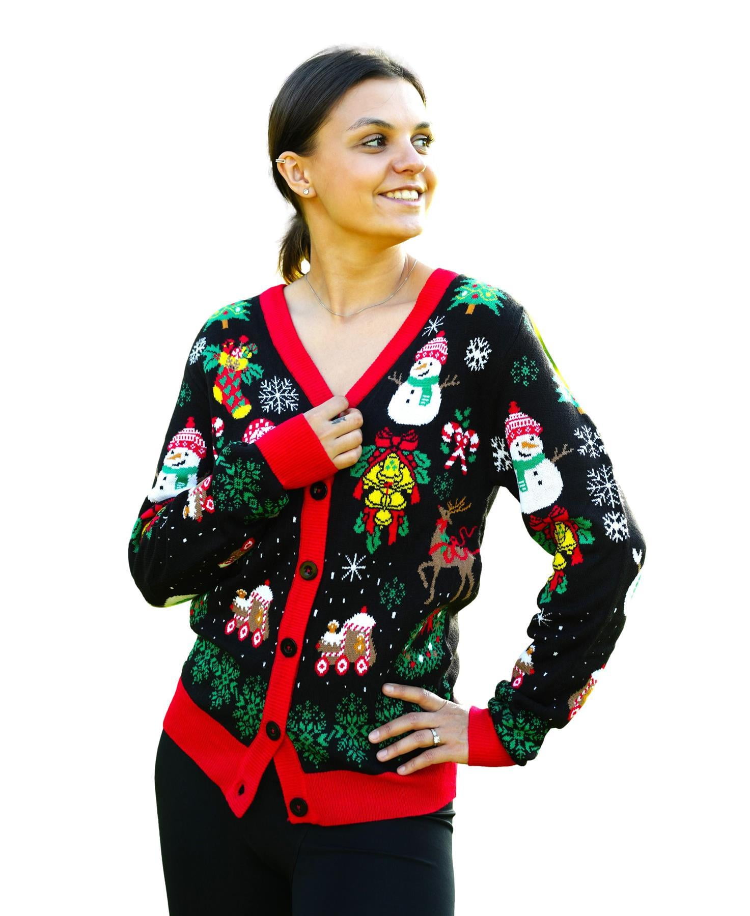 SOCAL LOOK Women Ugly Christmas Sweater - Funny Acrylic Holiday ...