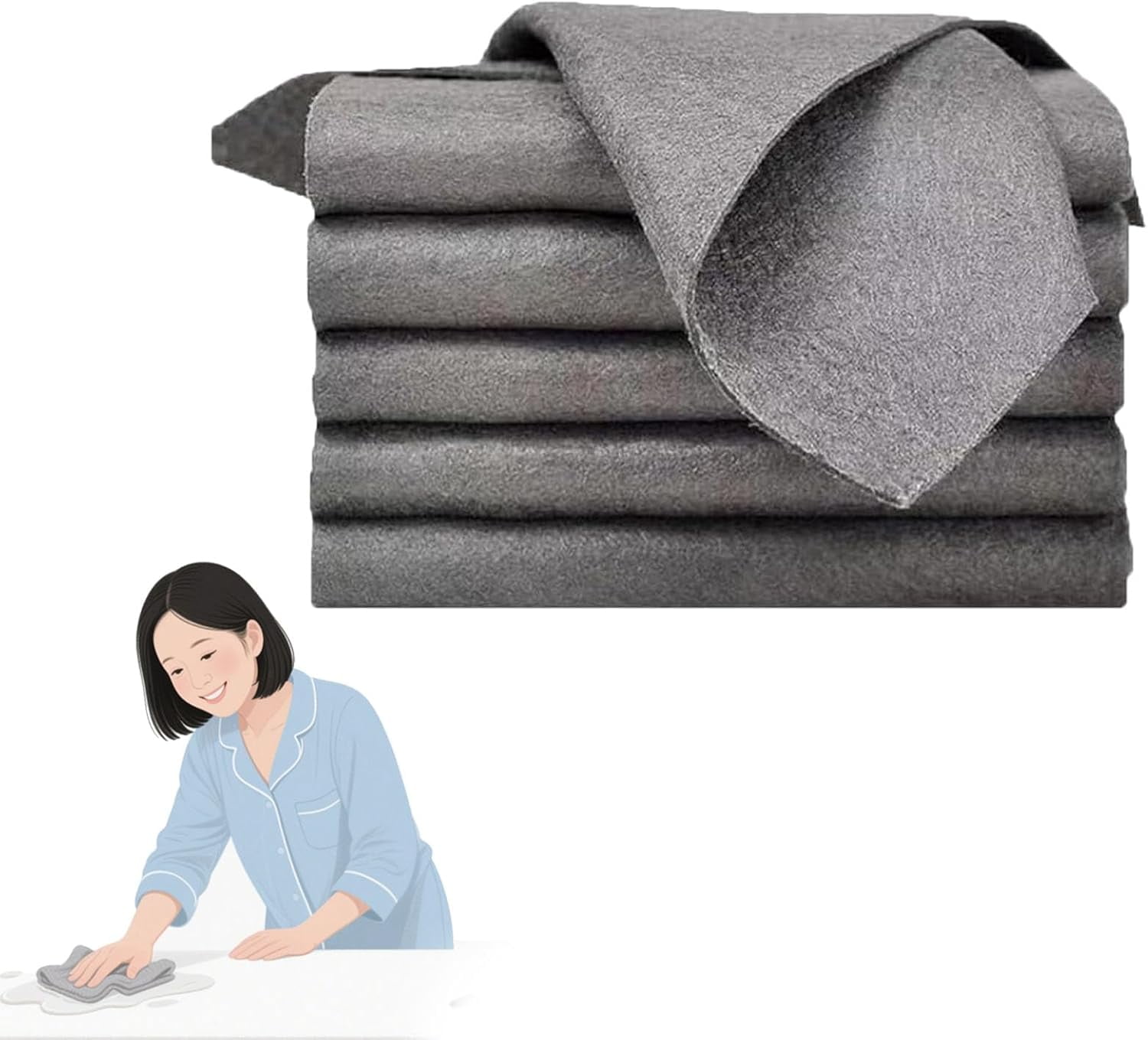 Socalledit Thickened Magic Cleaning Cloths, Reusable Thickened Streak ...