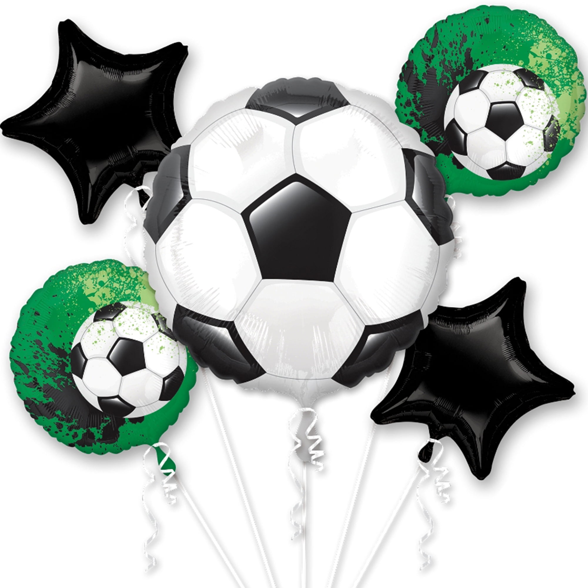 Soccer 5 pc Foil Balloon Bouquet - Walmart.com