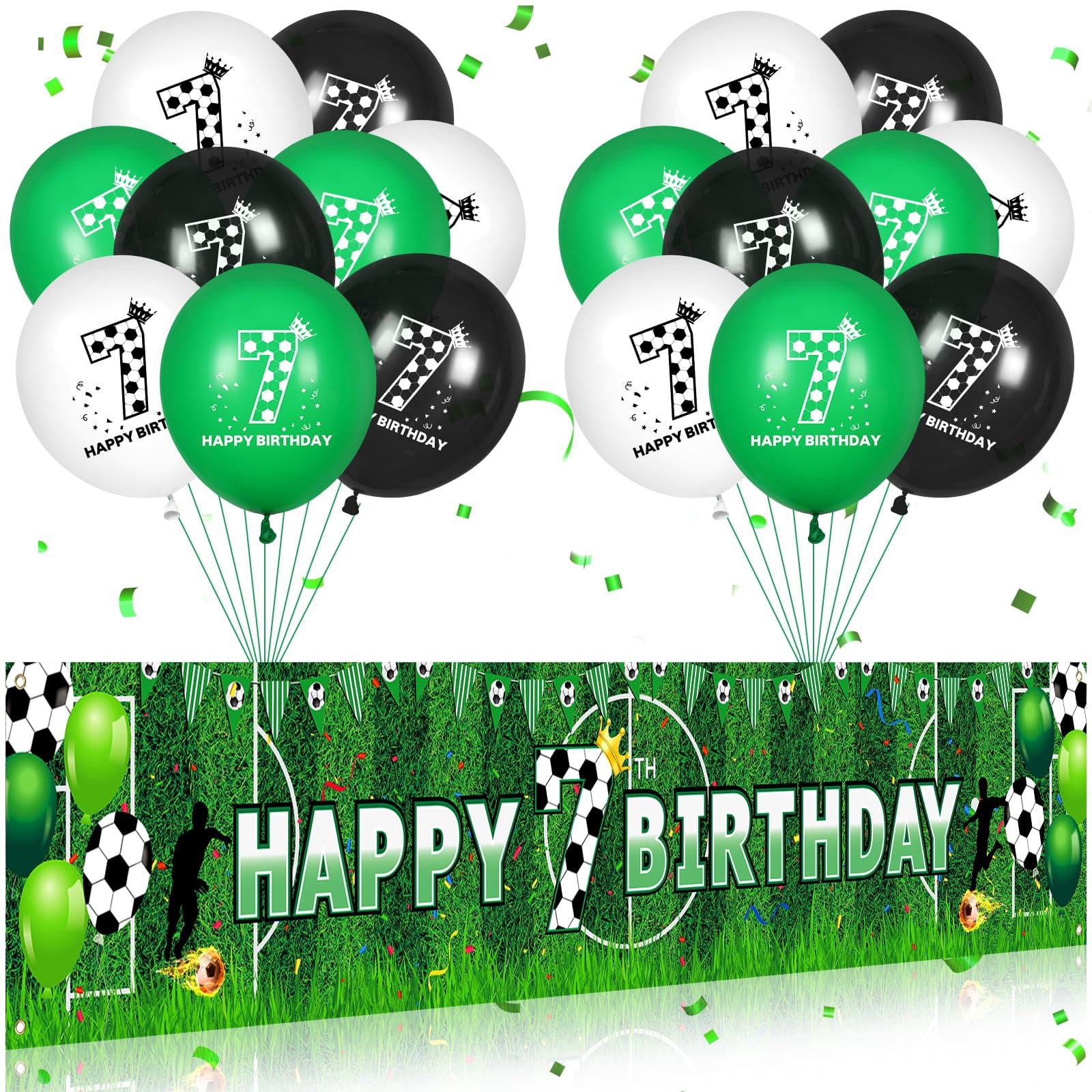 Soccer 7th Birthday Party Decorations Soccer ZLK1 Happy 7th Birthday ...