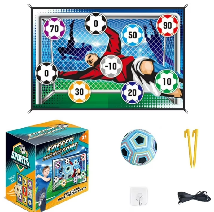 Soccer Accuracy Target Game, Foldable Soccer Goal with Precision Target ...