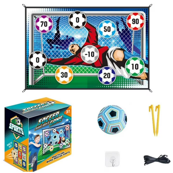 Soccer Accuracy Target Game, Foldable Soccer Goal with Precision Target ...