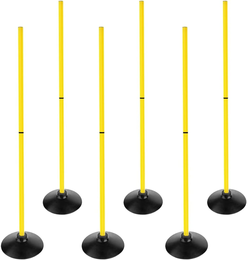 Soccer Agility Poles Set Detachable Sports Trainning Speed Pole Slalom ...