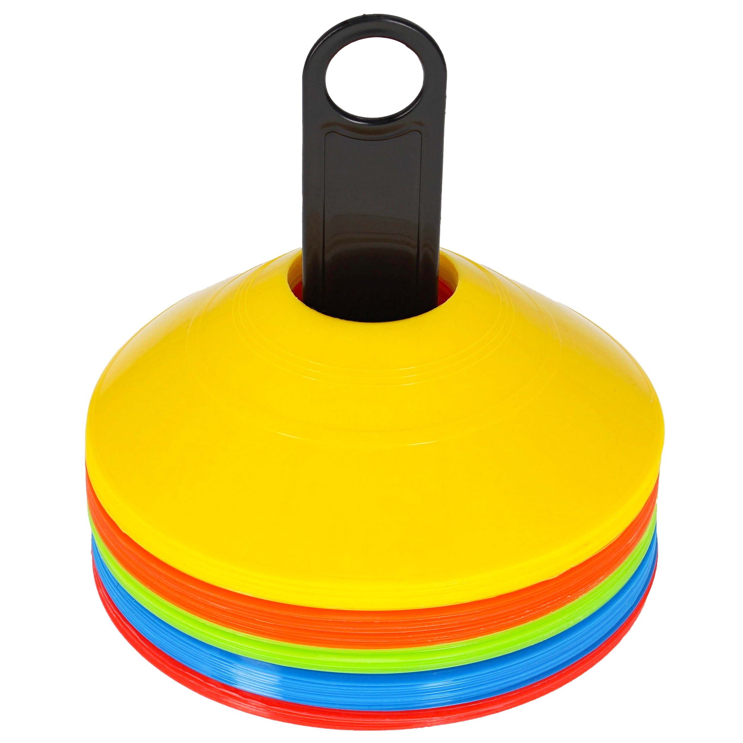 Soccer Agility Training Marker Cones Set - 50 Pack Color Agility Cones ...