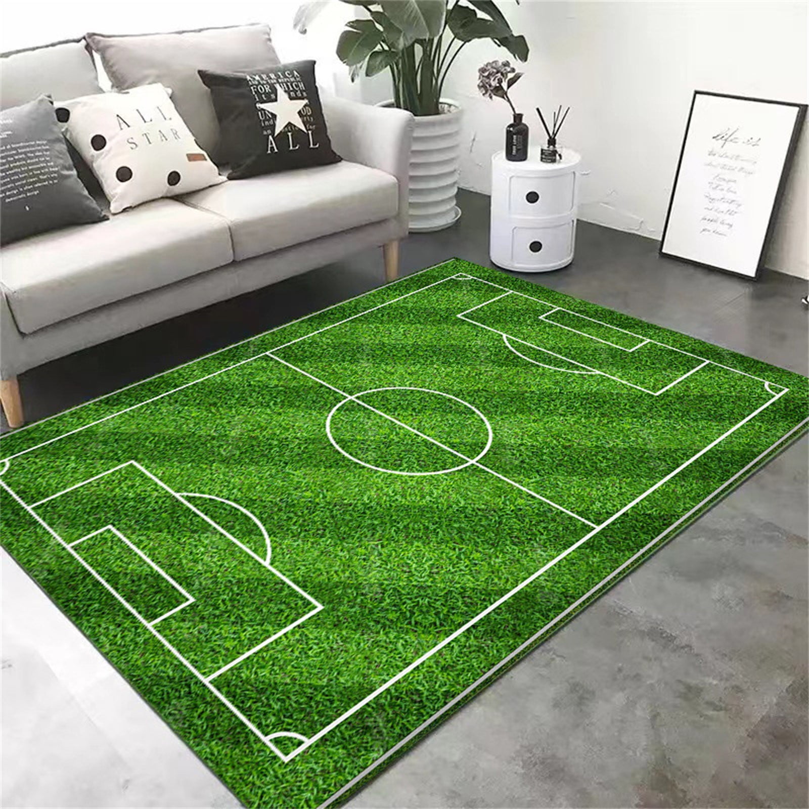 Soccer Area Rug Football Field Carpet Non Slip Floor Mat Football ...