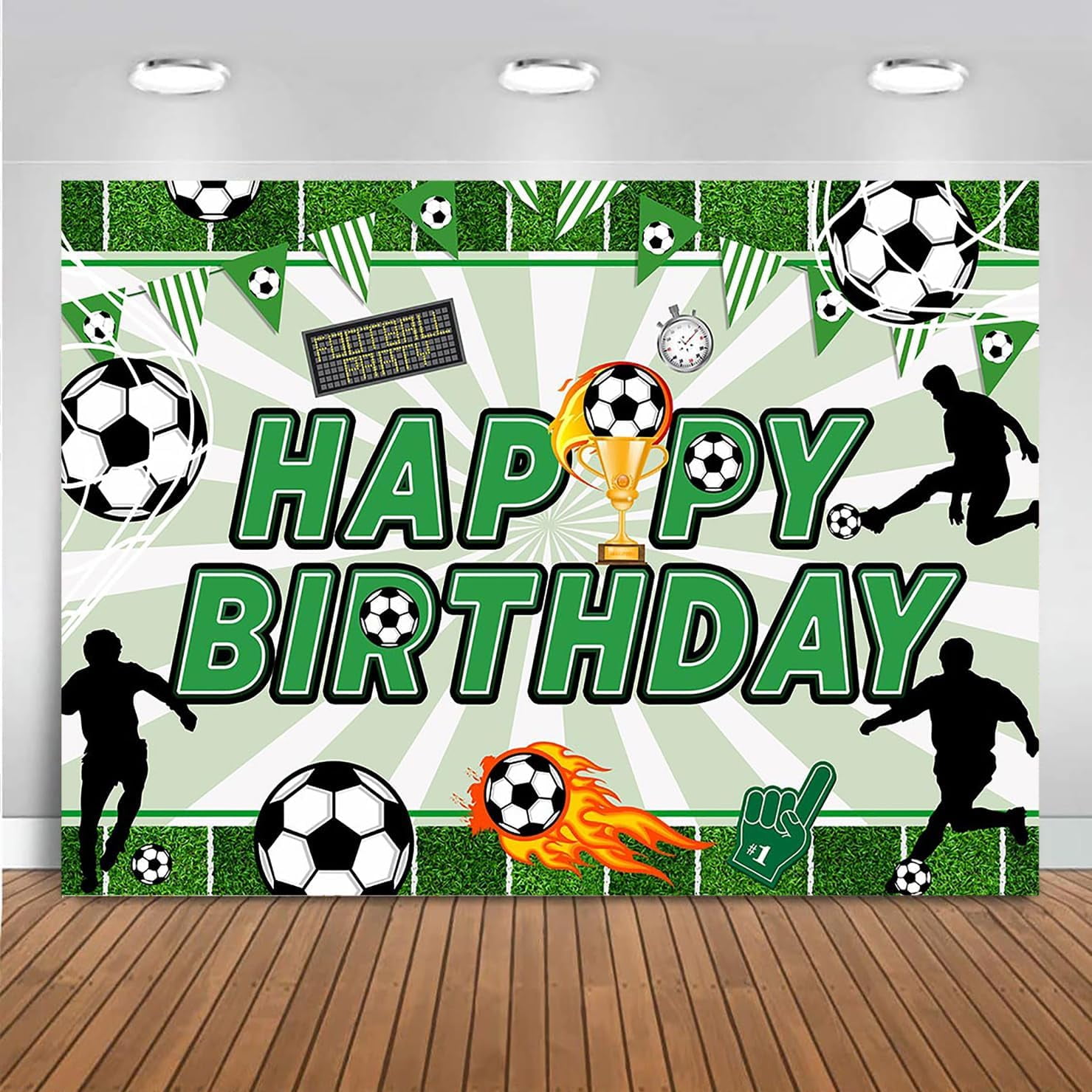 Soccer Backdrop Soccer Theme Birthday Party Decorations Soccer Football ...