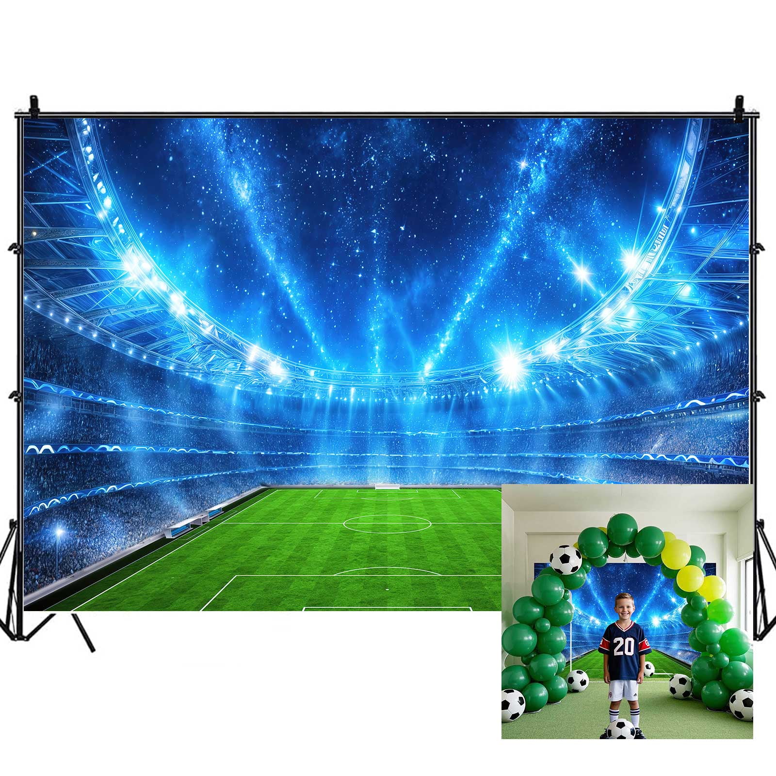 Soccer Backdrops for Photoshoot, Soccer Field Boys Men Birthday Party ...