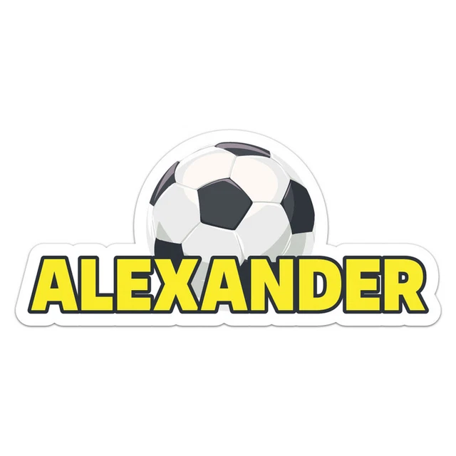 Soccer Ball Alexander Name Sticker Phone Decal Water Bottle Stickers ...