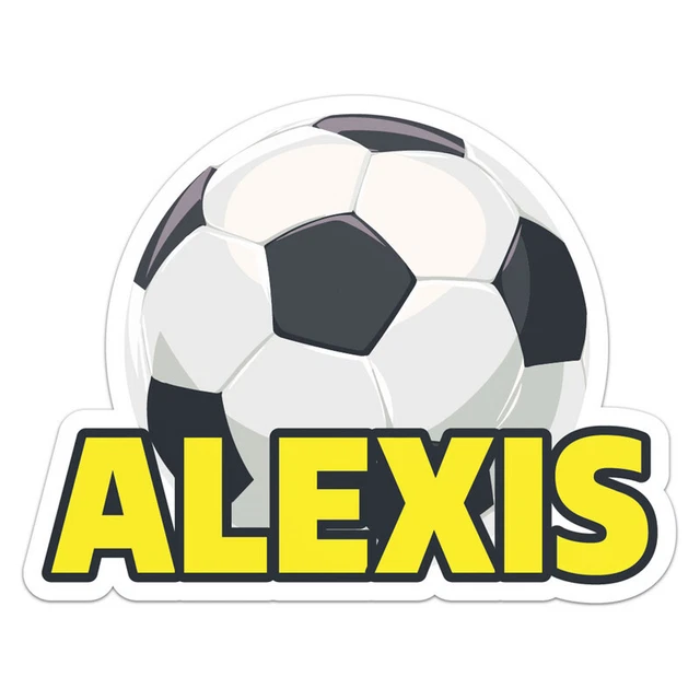 Soccer Ball Alexis Name Sticker Phone Decal Water Bottle Stickers Car ...