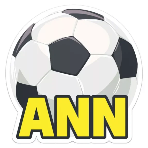 Soccer Ball Ann Name Sticker Phone Decal Water Bottle Stickers Car ...