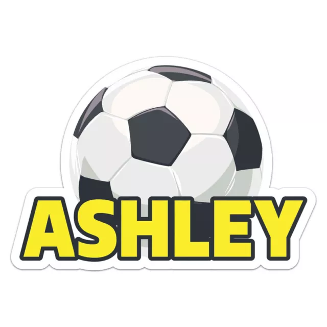 Soccer Ball Ashley Name Sticker Phone Decal Water Bottle Stickers Car ...