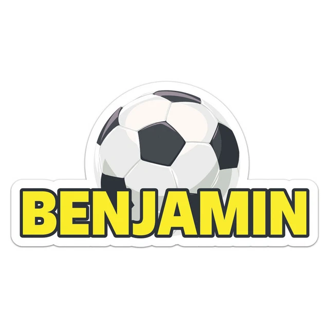 Soccer Ball Benjamin Name Sticker Phone Decal Water Bottle Stickers Car ...
