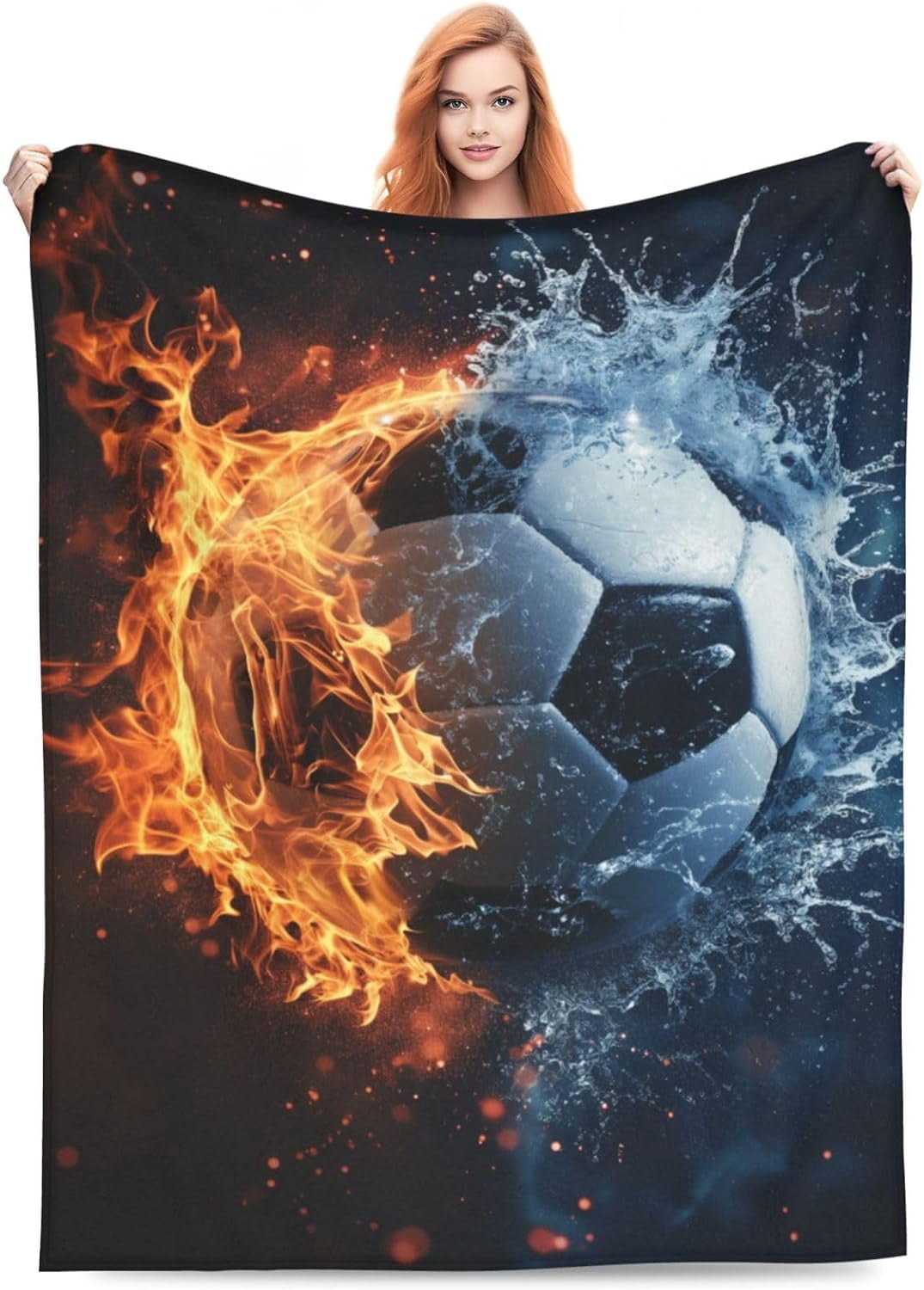 Soccer Ball Blanket Gifts for Girls Boys Kids Soft Warm Lightweight ...