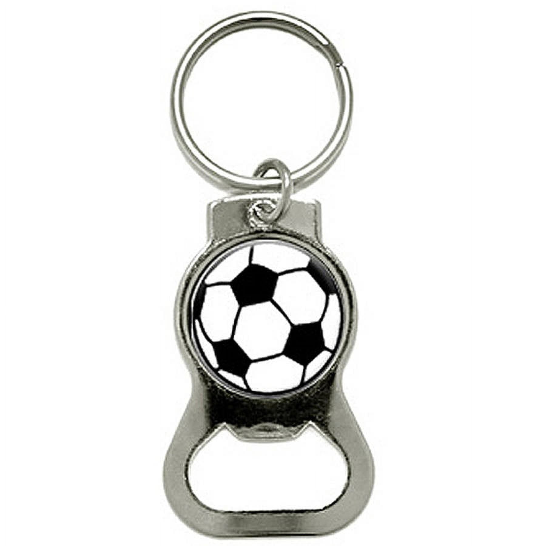 Soccer Ball Bottle Cap Opener Keychain Ring - Walmart.com