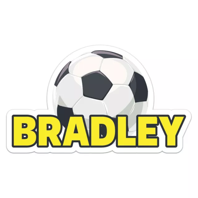 Soccer Ball Bradley Name Sticker Phone Decal Water Bottle Stickers Car ...
