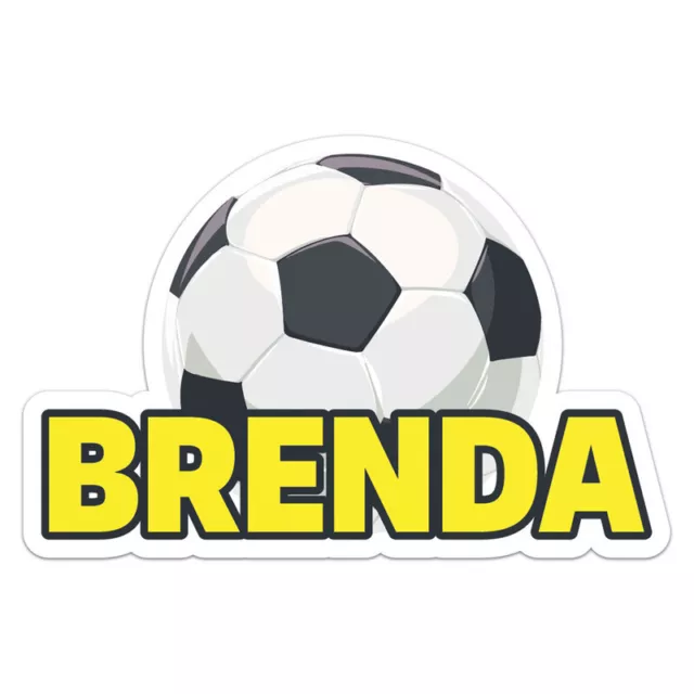 Soccer Ball Brenda Name Sticker Phone Decal Water Bottle Stickers Car ...