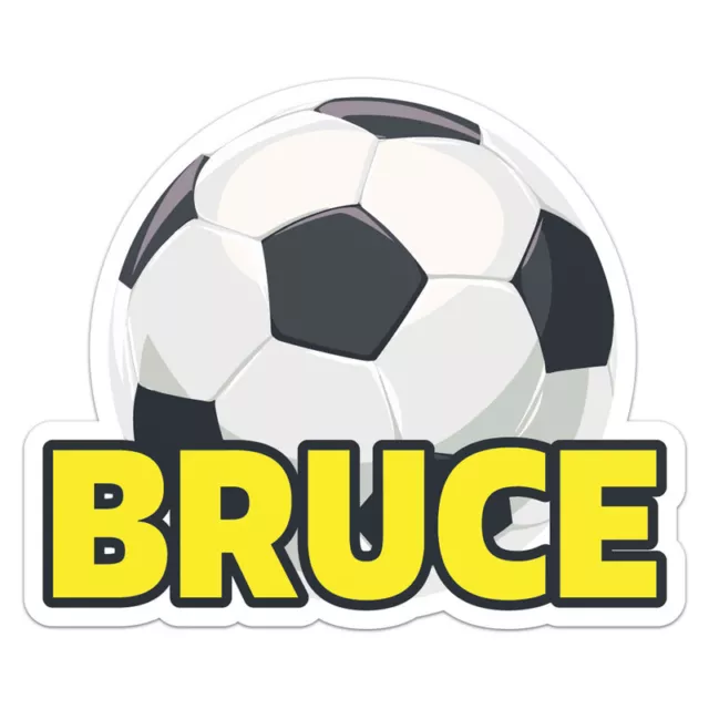 Soccer Ball Bruce Name Sticker Phone Decal Water Bottle Stickers Car ...