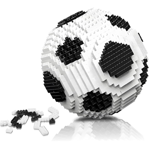 Soccer Ball Building Block Set, 846pcs Blocks to Build 3.74" Realistic ...