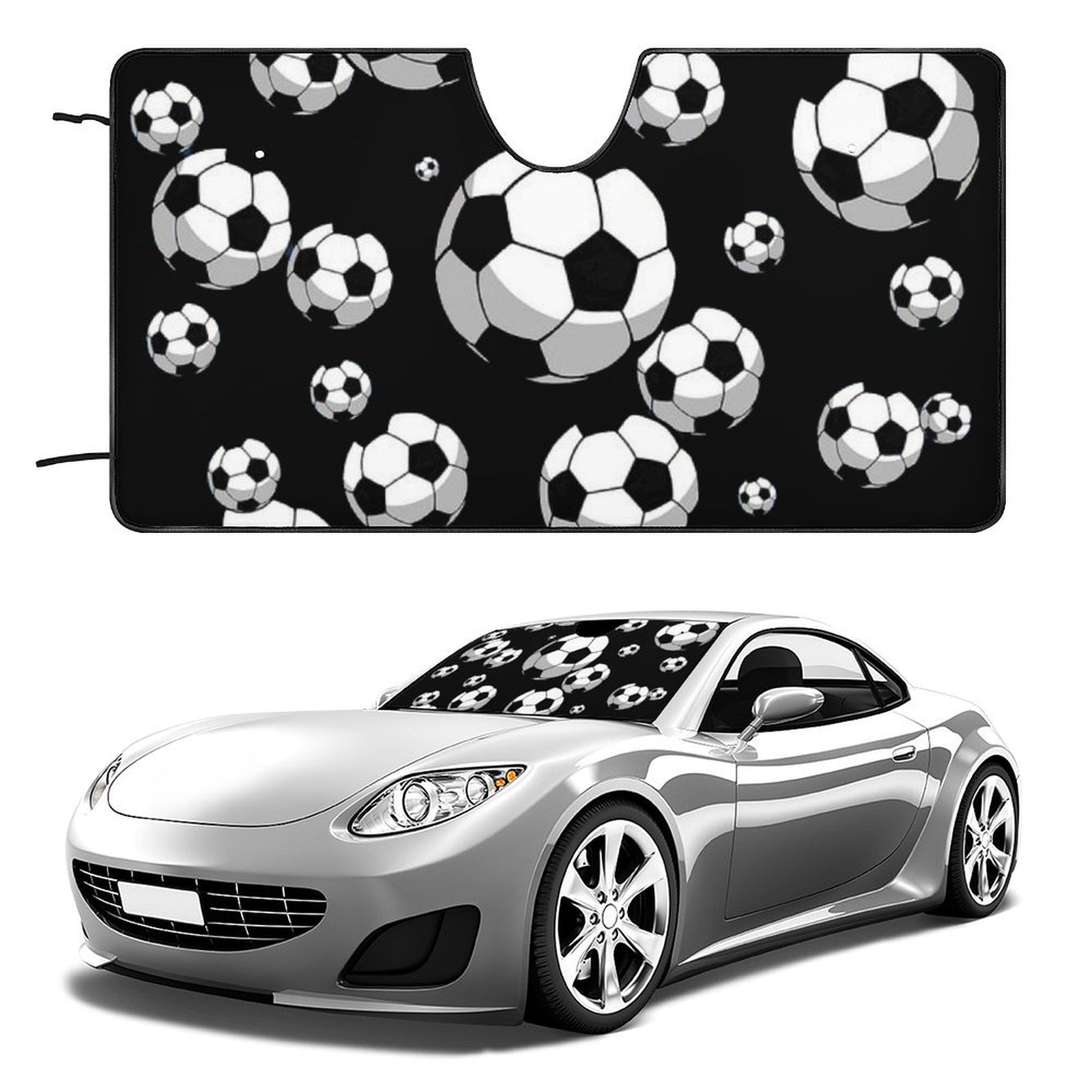 Soccer Ball Car Sun Shade Windshield Folding Block Sun Visor Auto ...