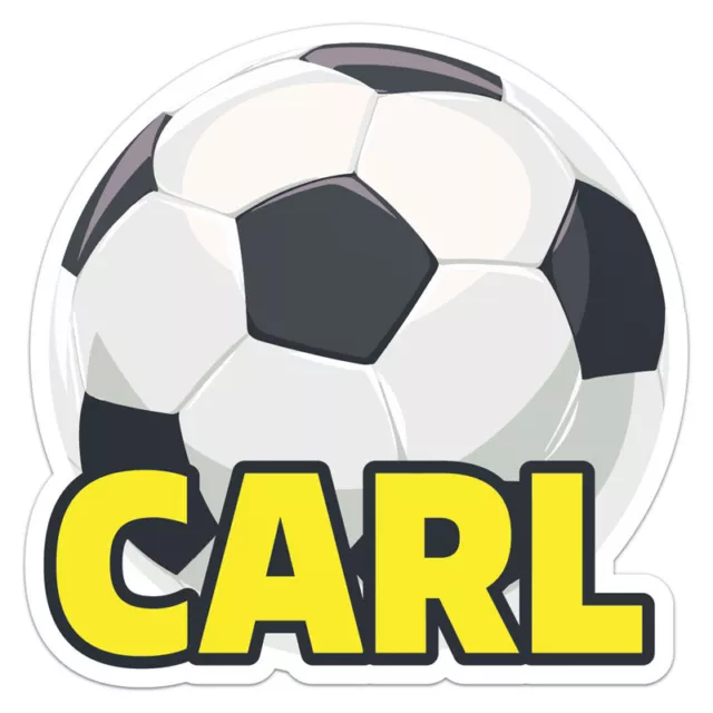 Soccer Ball Carl Name Sticker Phone Decal Water Bottle Stickers Car ...